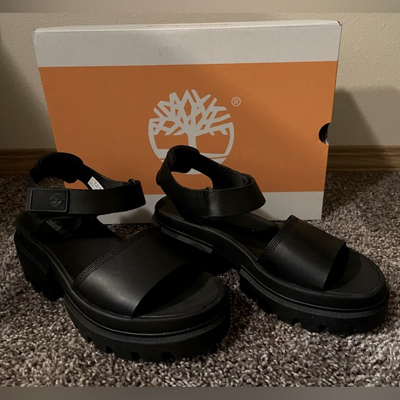 Timberland | Shoes | Timberland Womens Everleigh Ankle Strap Sandals ...